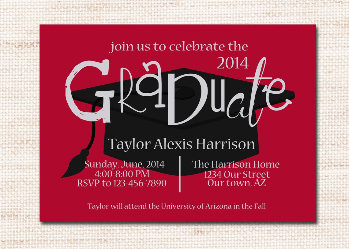 Graduation Party Invitation Announcement PRINTABLE DIGITAL | Etsy