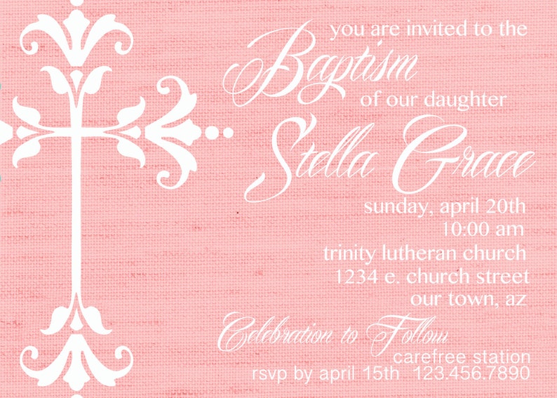 Baptism Confirmation First Communion Invitation Announcement, 5 X 7 ...