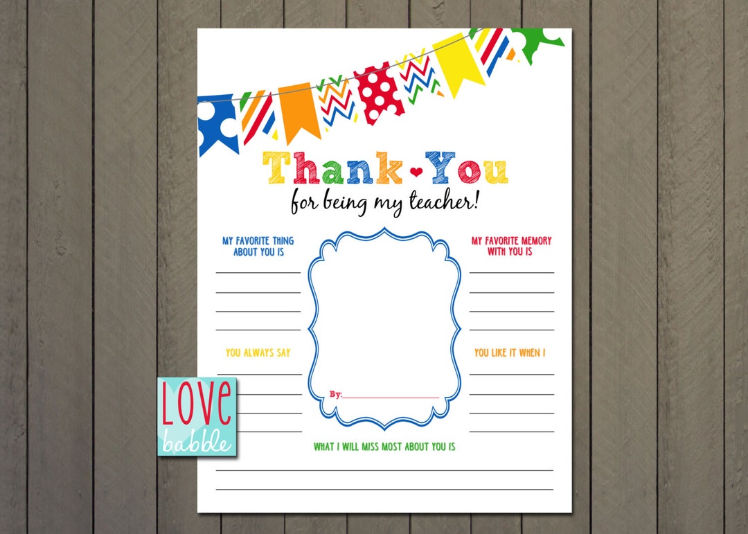 Teacher Appreciation, End of the Year, Class, Classroom, School Gift ...