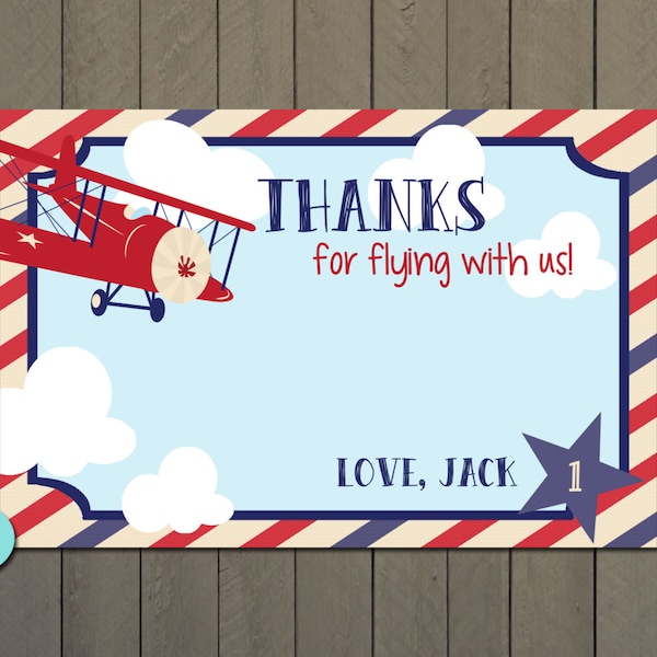 Aviation Thank You Card - Etsy