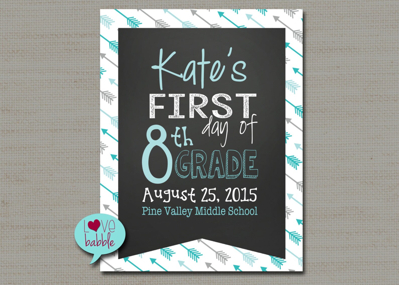 First Last Day of School Sign Back to School Photo Prop - Etsy