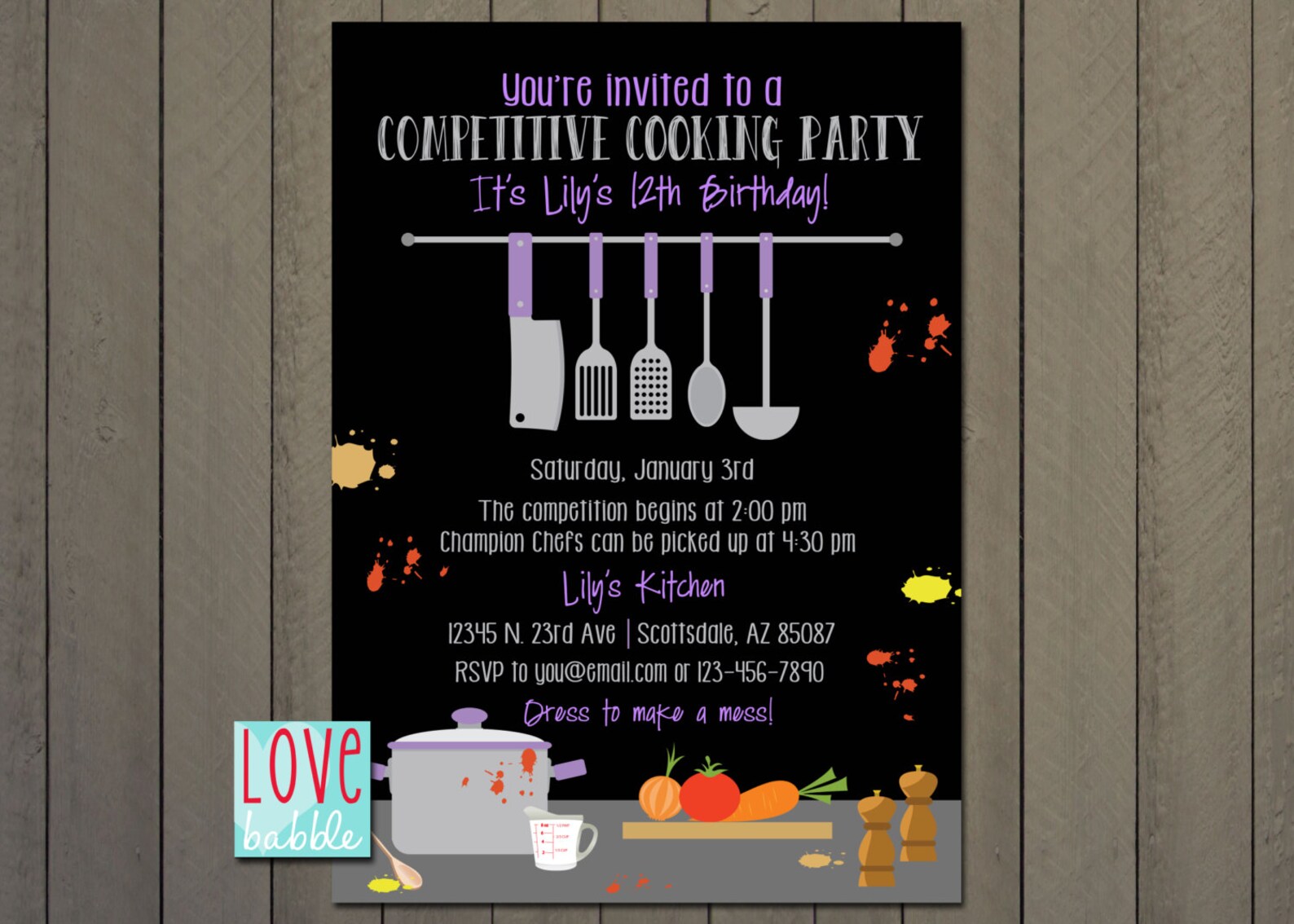 Cooking Baking Kitchen Chef Party, Girls' Night, Kitchen Party, Cooking ...
