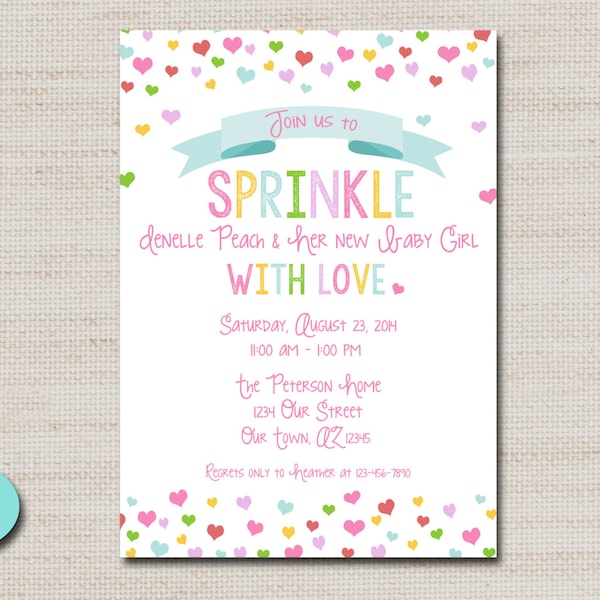 Sprinkled With Love Invitation - Etsy
