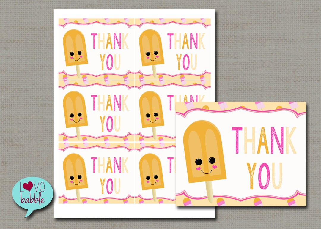 Popsicle Summer Ice Cream Party, Favor Tags Labels - PRINTABLE DIGITAL ...