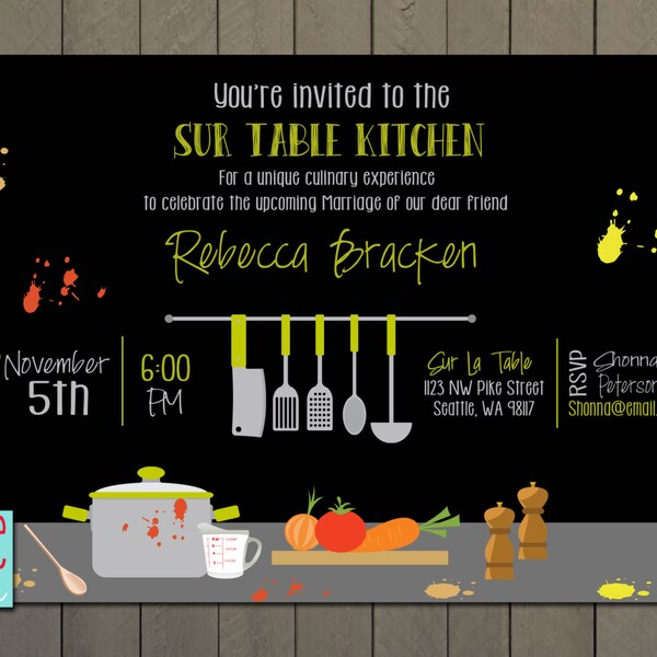 Cooking Invitation - Etsy