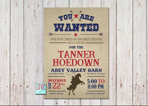 Hoedown Western Cowboy Country Barn Dance Party - Etsy