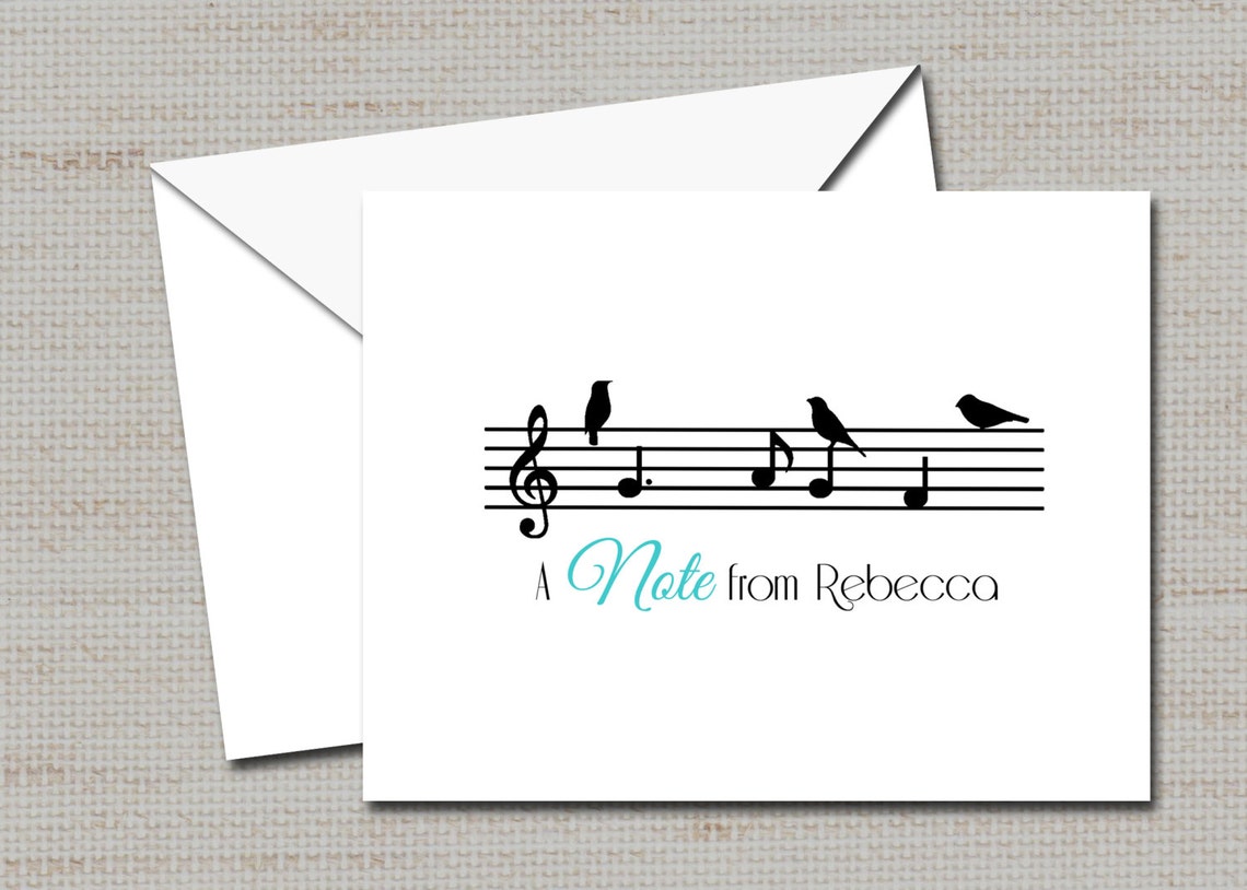 Musical Note Cards Music Teacher Appreciation Gift - Etsy