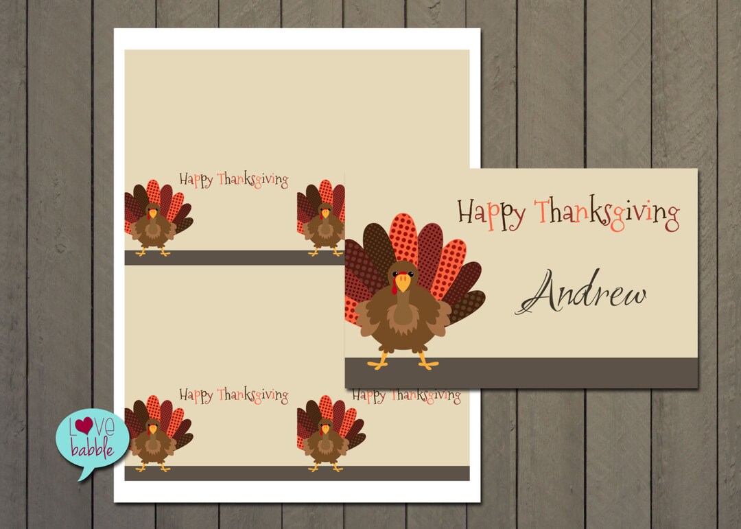 Thanksgiving, Halloween, Fall Food Label Tents Placecards - PRINTABLE ...