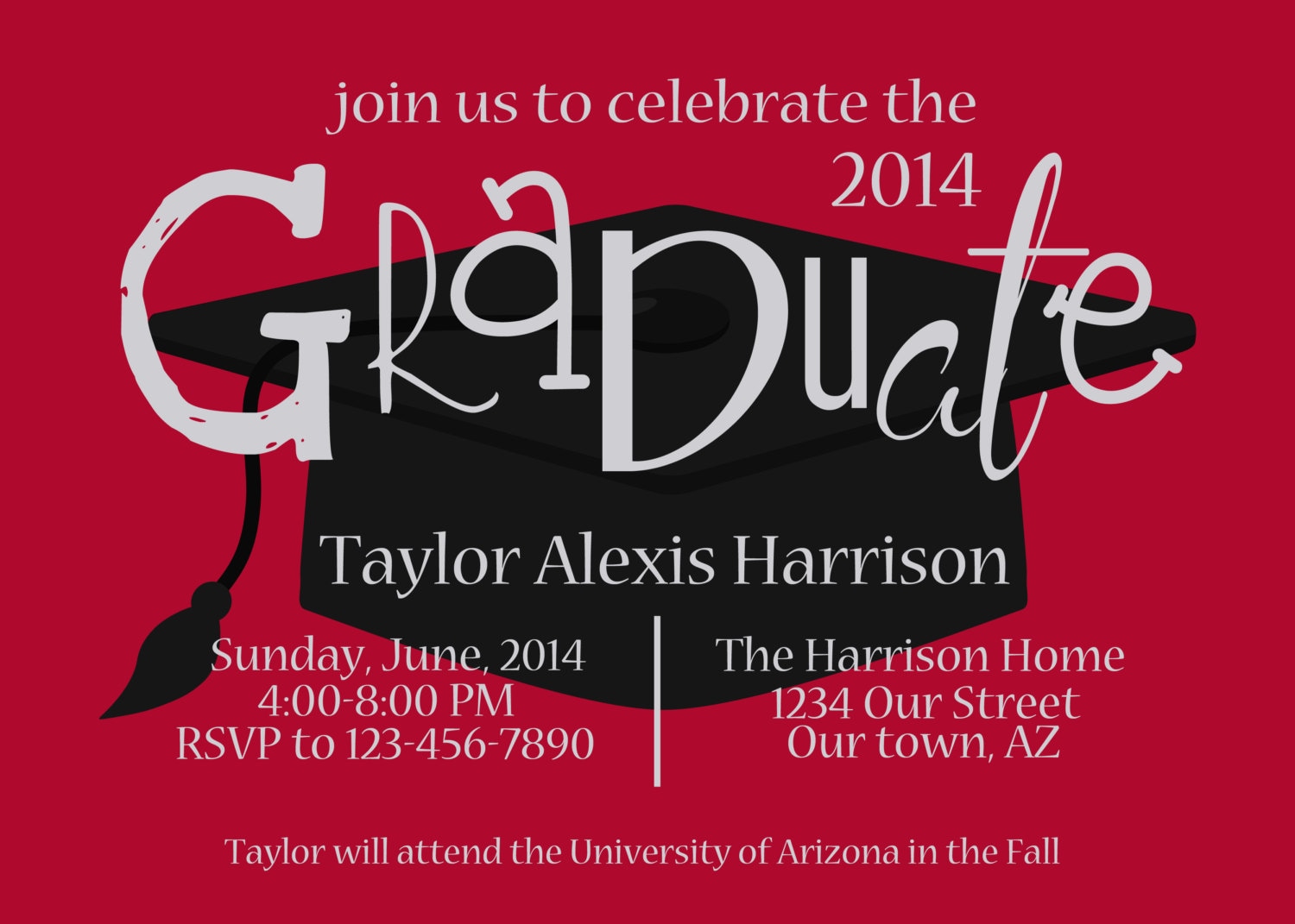 Graduation Party Invitation Announcement PRINTABLE DIGITAL | Etsy