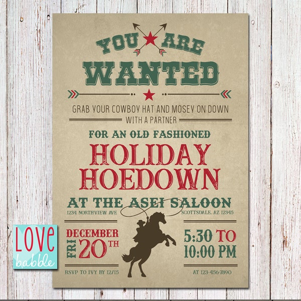 Western Hoedown Invitation - Etsy