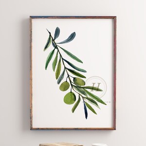 Olive Watercolor Print Kitchen Wall Art - Etsy
