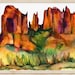 Arizona Desert Watercolor Art Print - Etsy