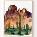Arizona Desert Watercolor Print by Hippiehoppy - Etsy