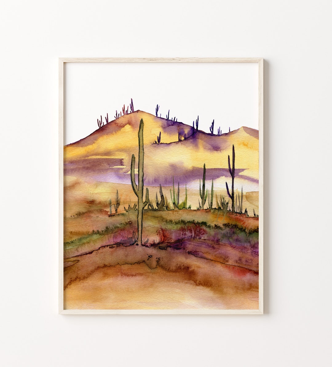 Arizona Desert Watercolor Print - Etsy