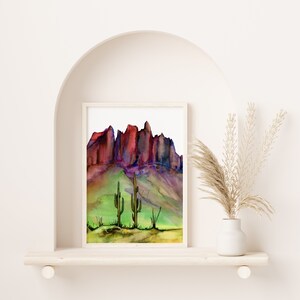 Arizona Desert, Watercolor Print - Etsy
