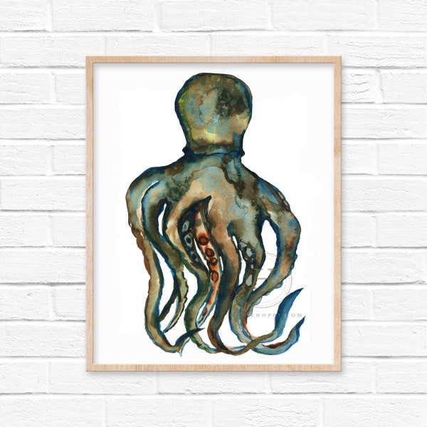 Squid Art - Etsy