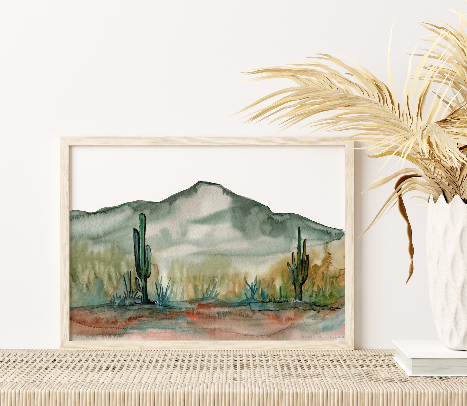 Desert Watercolor Print by Hippiehoppy - Etsy