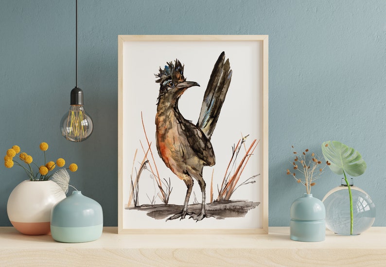 Roadrunner Bird Art Painting - Etsy