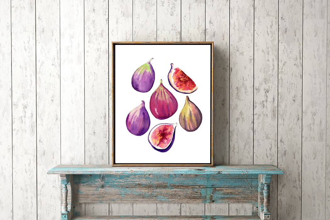 Watercolor Fig Print - Etsy