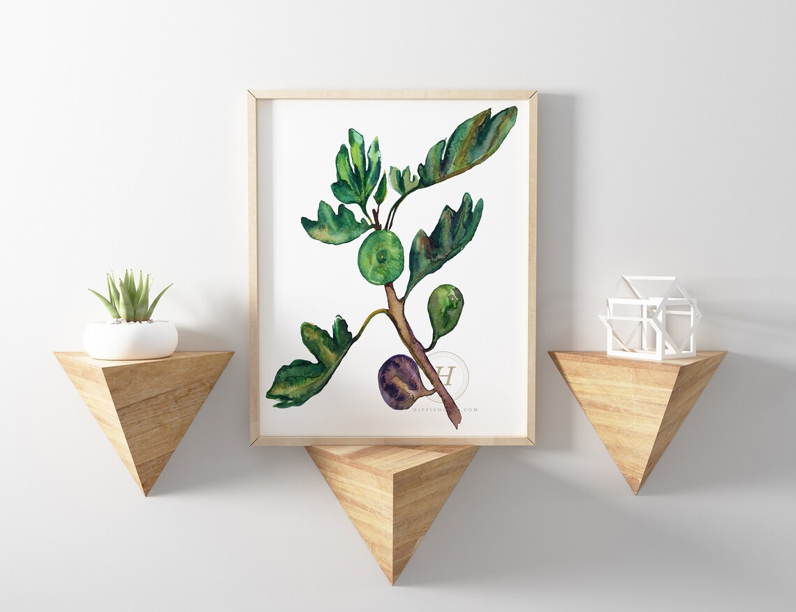 Fig Tree Watercolor Print - Etsy