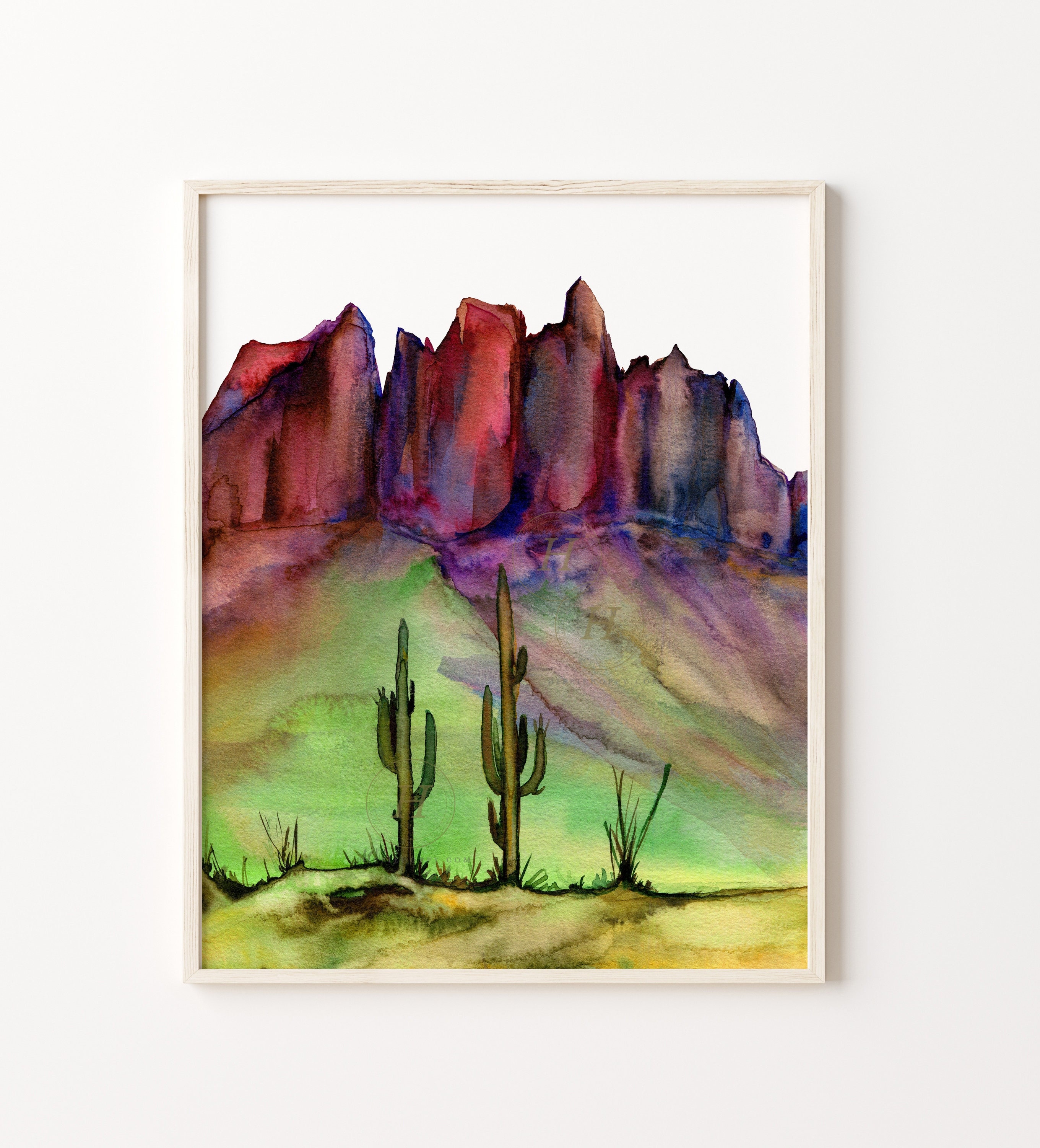 Arizona Desert Watercolor Print - Etsy