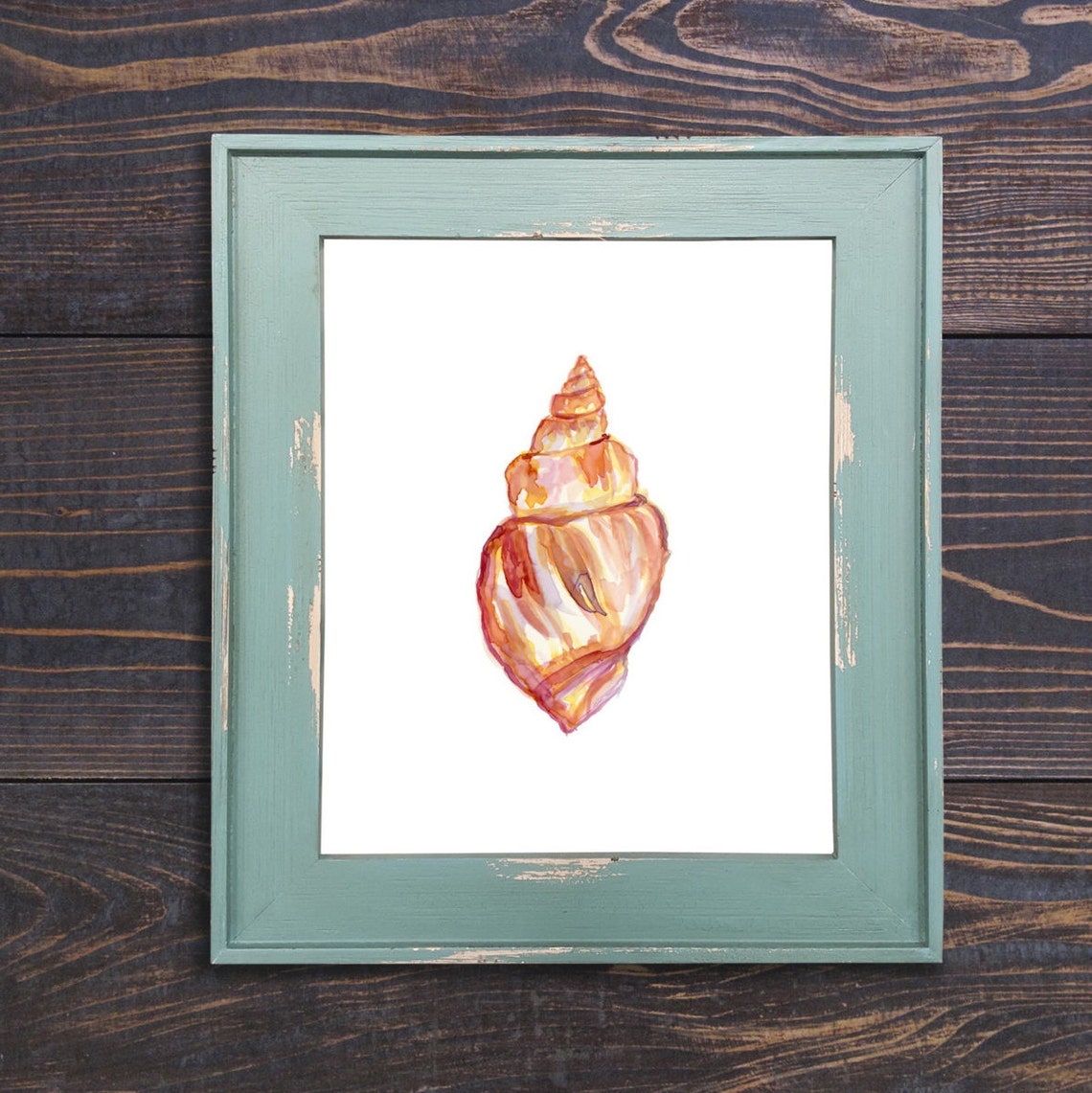 Shell Watercolor Print - Etsy