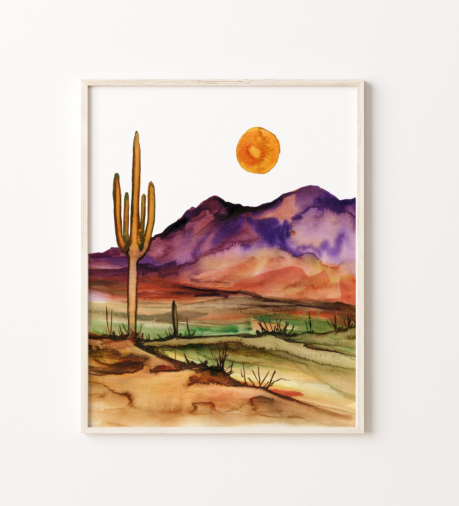 Arizona Desert Watercolor Print - Etsy