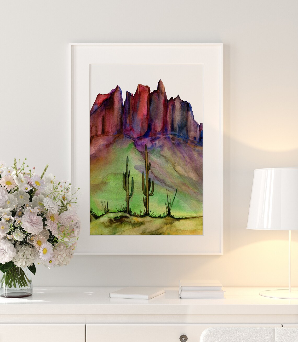 Arizona Desert Watercolor Print - Etsy