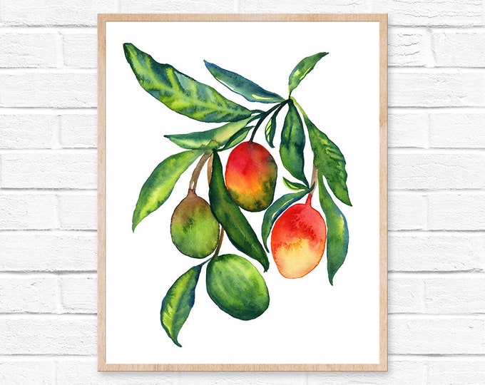 Mango Painting Mango Newspaper Art Exclusive Fruit Oil Painting ...