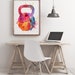 Fitness Kettlebell Painting - Etsy