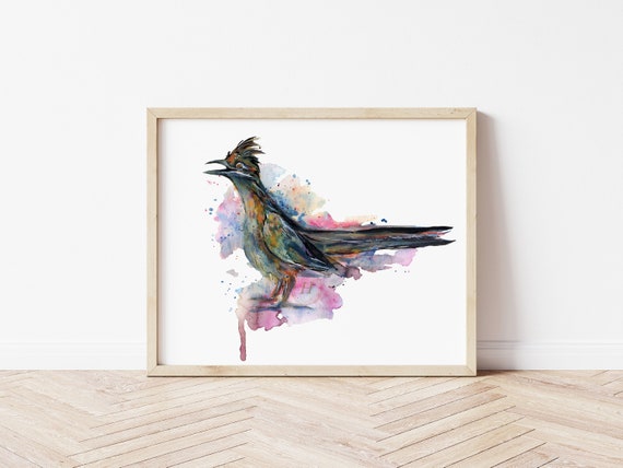 Roadrunner Watercolor Print - Etsy