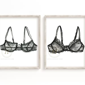 Bra Print Set of 2 - Etsy
