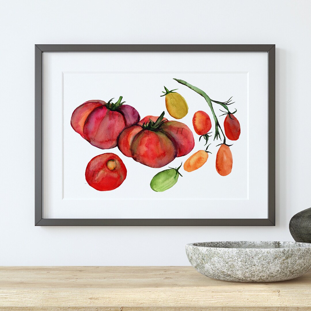 Tomato Botanical Print, Tomato Botanical Art Print, Tomato Wall Art ...