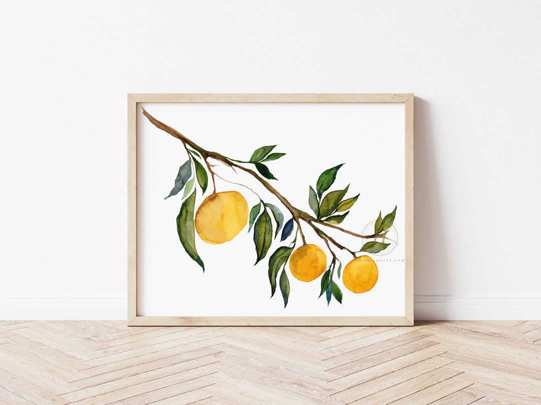 Orange Tree Watercolor Print - Etsy