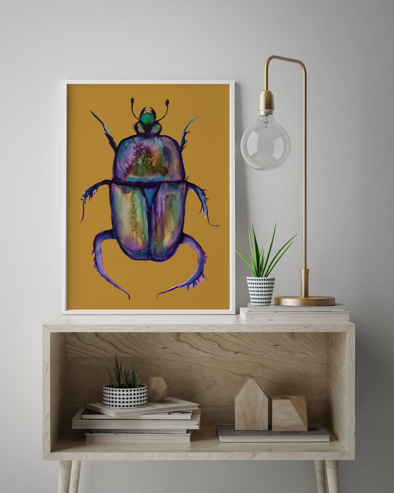 Beetle Bug Watercolor Painting Print - Etsy