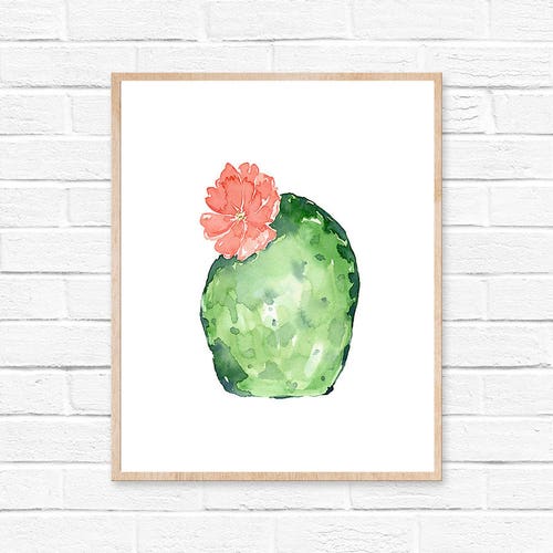 Cactus Watercolor Print | Etsy