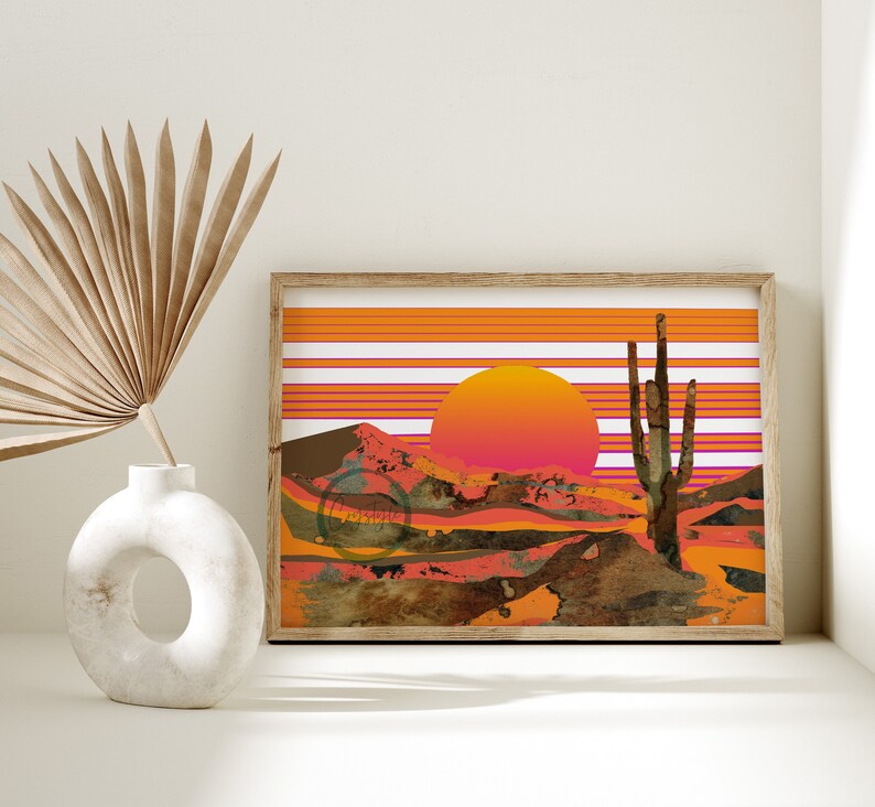 Desert Print, Arizona Cactus, Wall Art Decor - Etsy