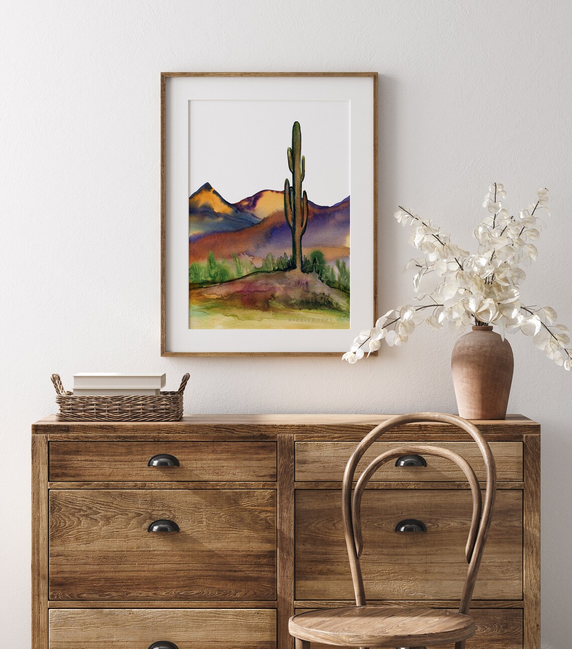 Arizona Desert Watercolor Print | Etsy