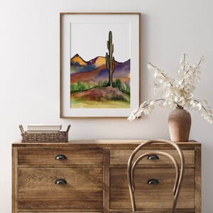 Arizona Desert Watercolor Print - Etsy