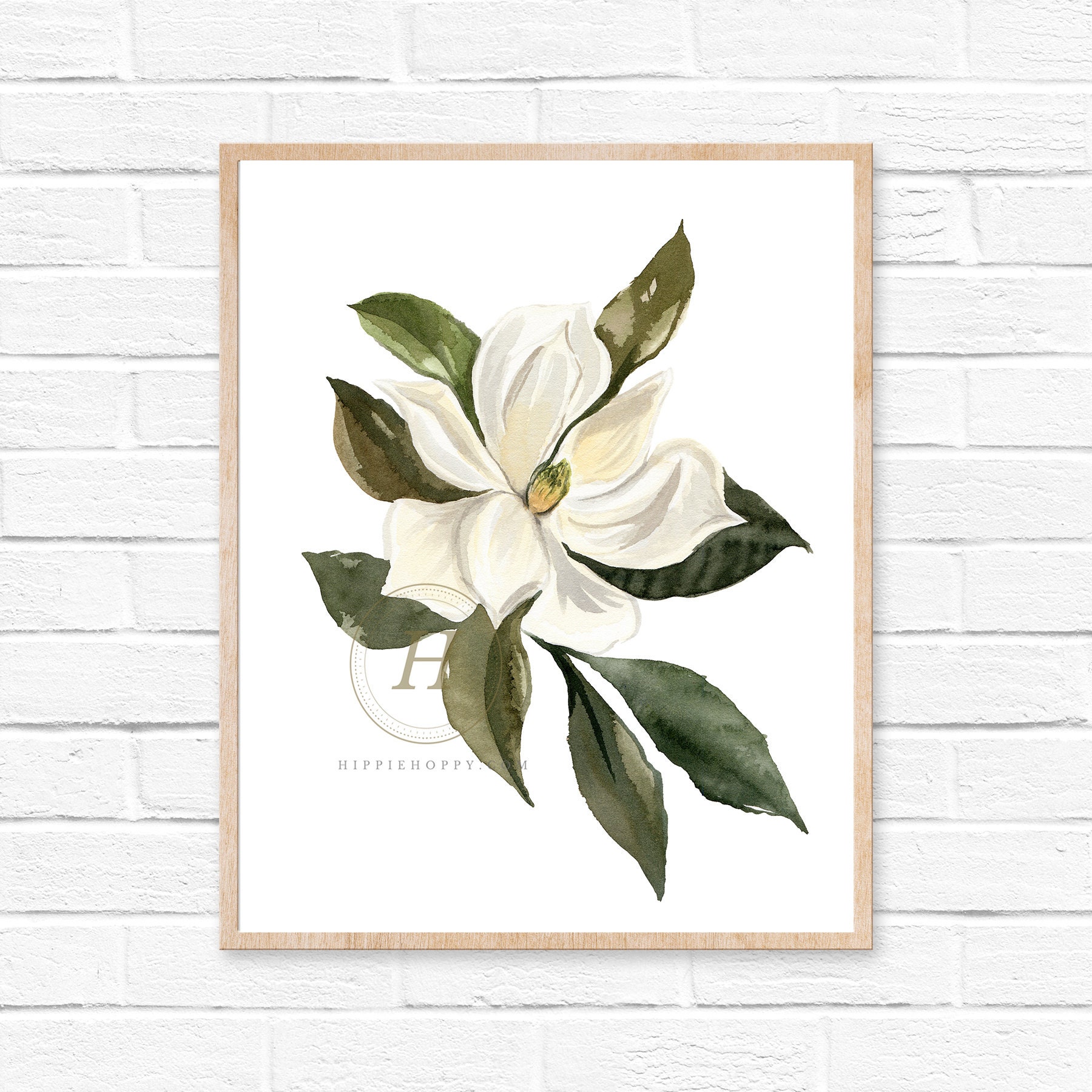 Painting Magnolia print Watercolor Art & Collectibles etna.com.pe