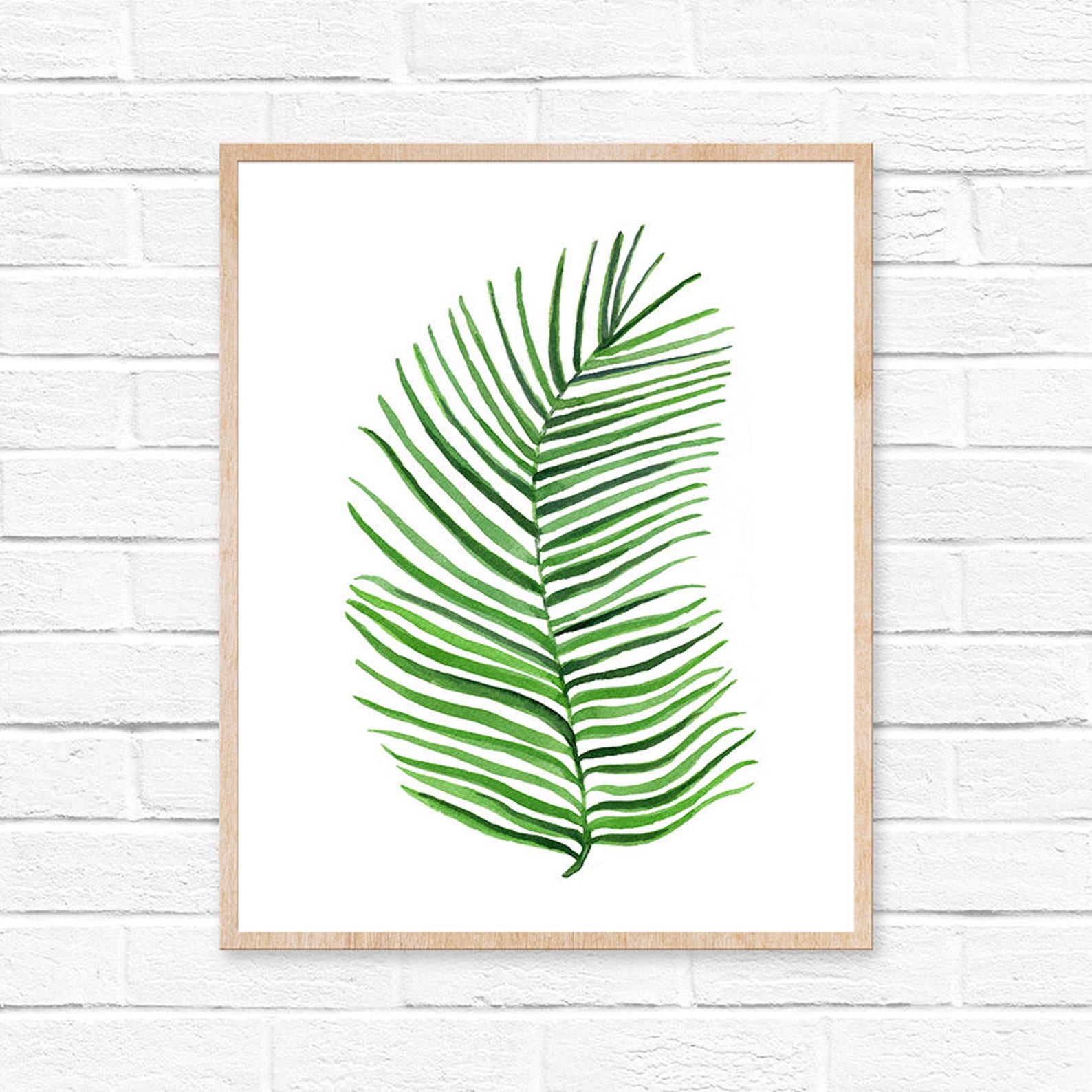 Watercolor Palm Print | Etsy