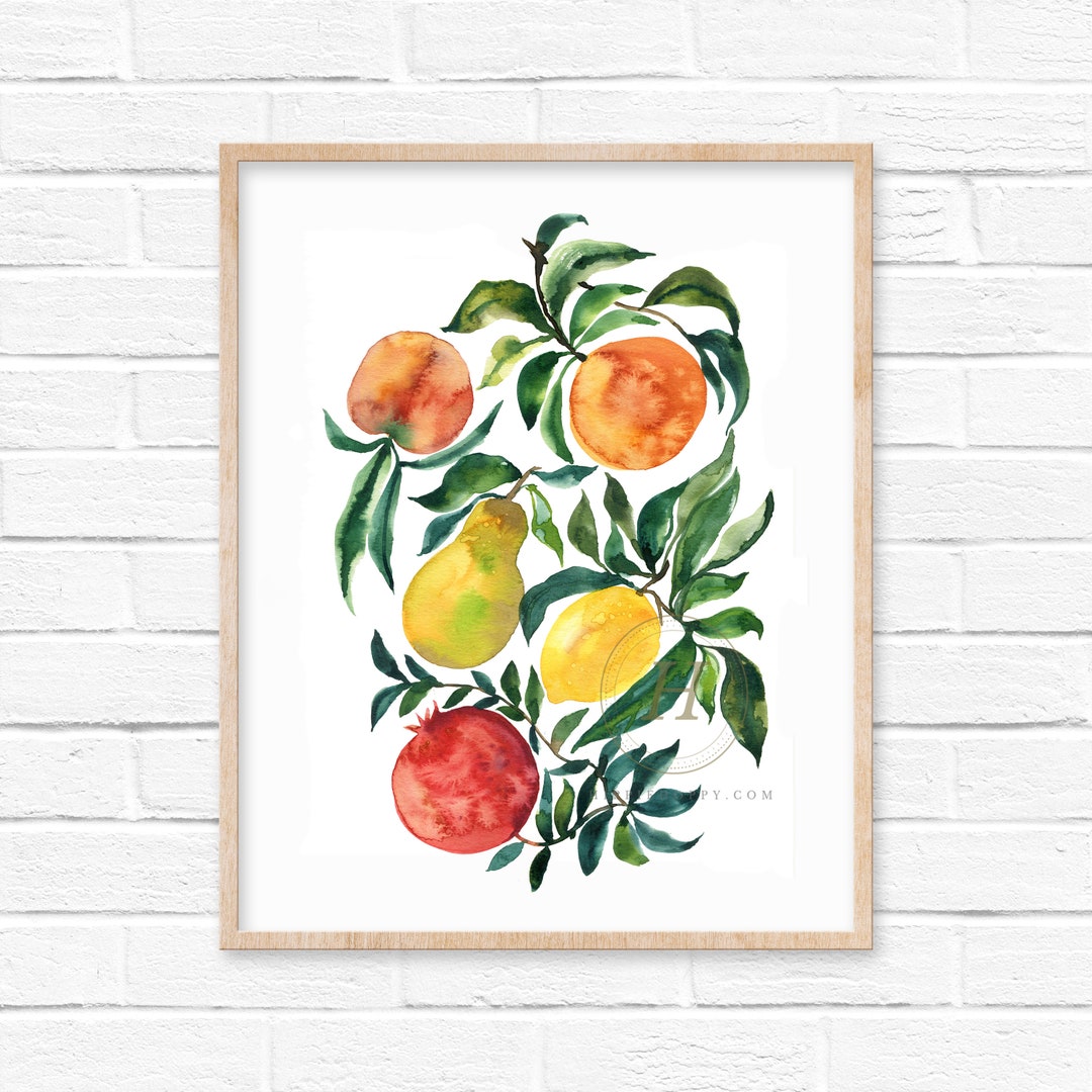 Fruit Watercolor Print - Etsy