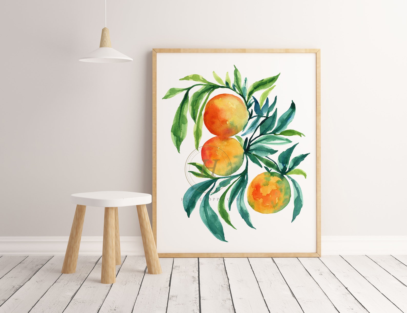 Orange Watercolor Print | Etsy