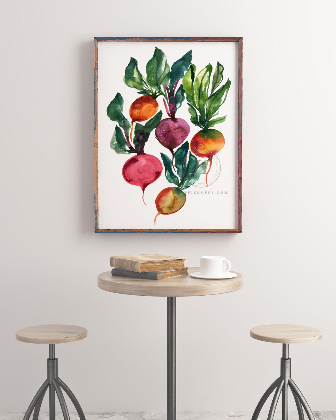 Radish Watercolor Print - Etsy