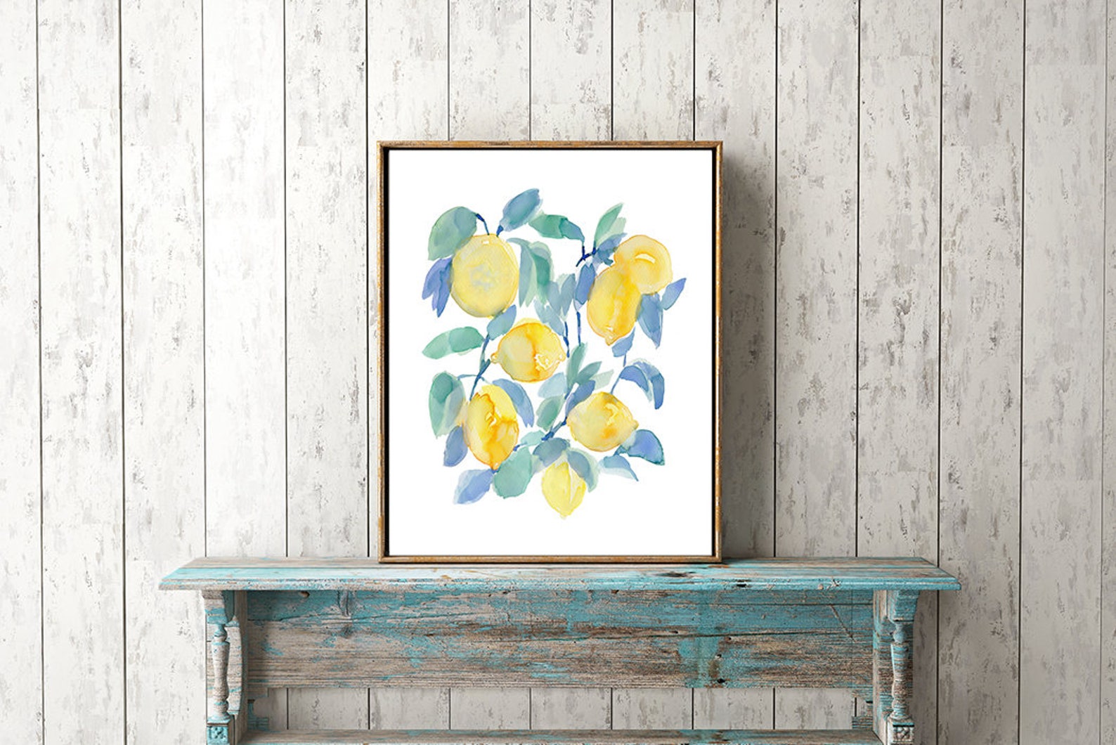 Lemons Watercolor Print | Etsy