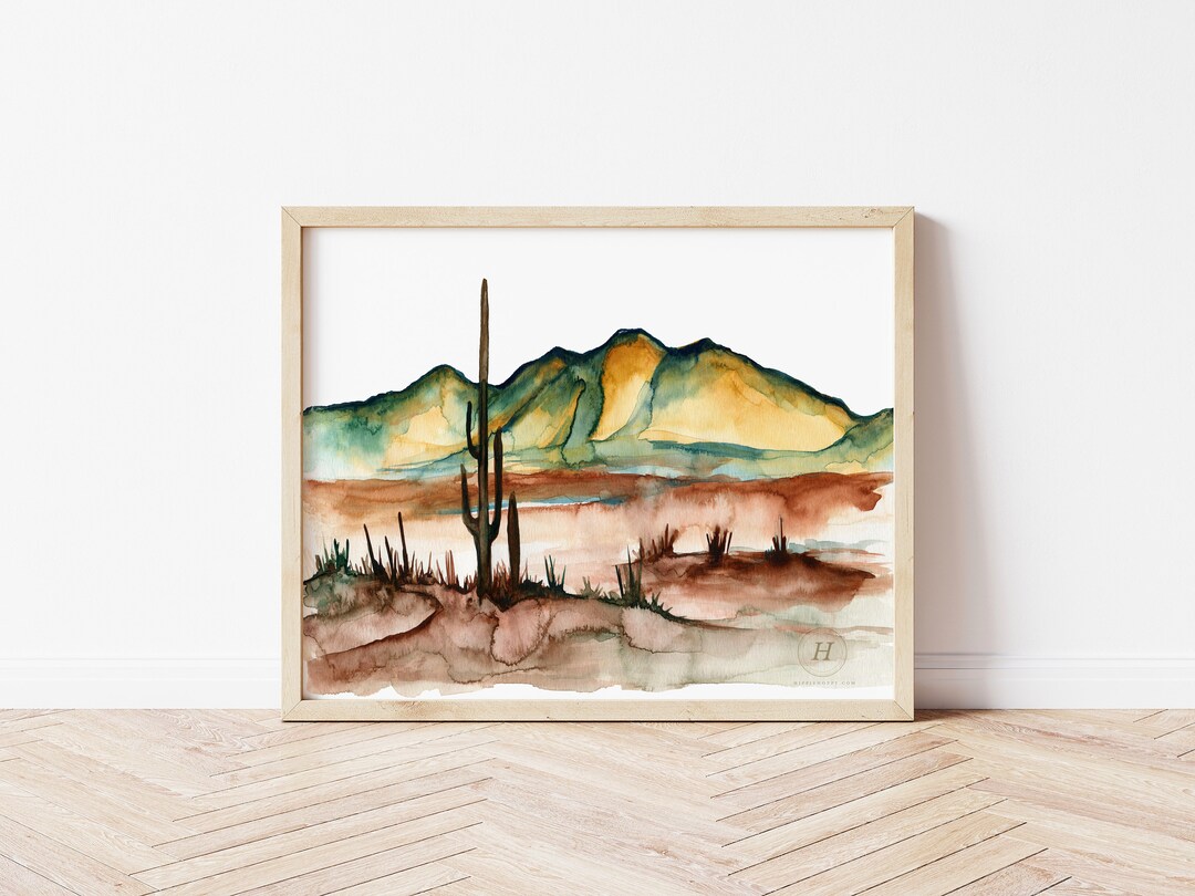 Arizona Desert Watercolor Print - Etsy
