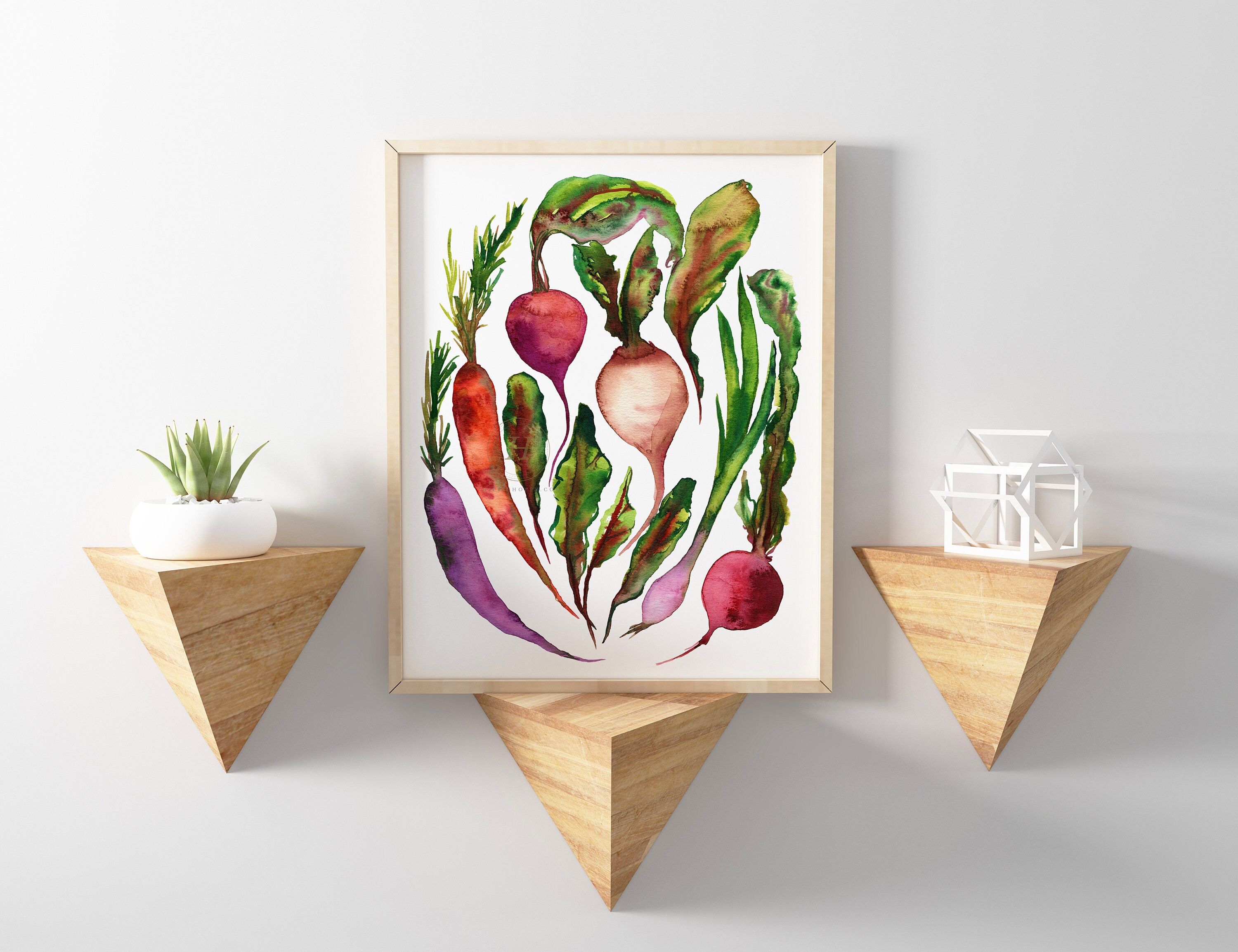 Vegetables Print Kitchen Art Botanical Illustration | Etsy