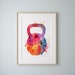 Fitness Kettlebell Painting - Etsy