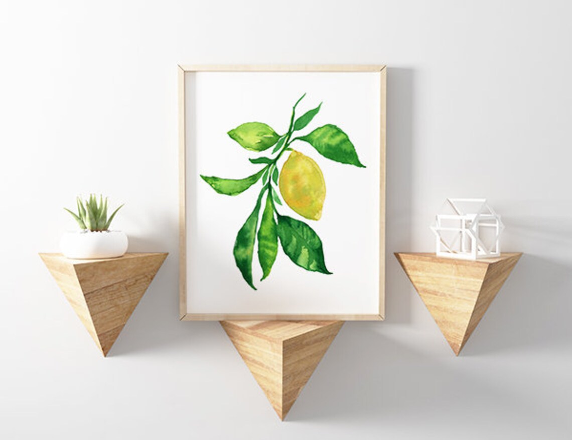 Yellow Lemon Kitchen Print - Etsy