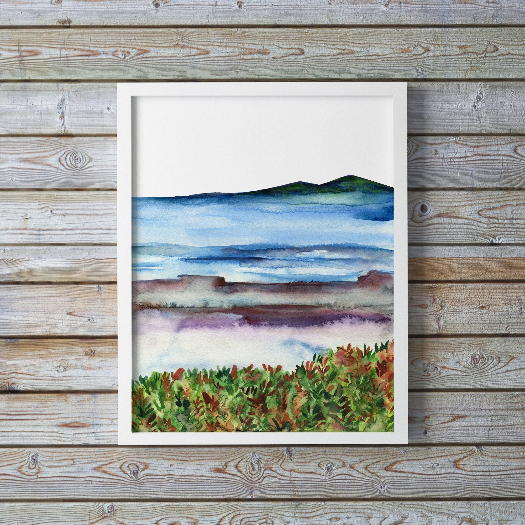 Ocean Watercolor Print | Etsy